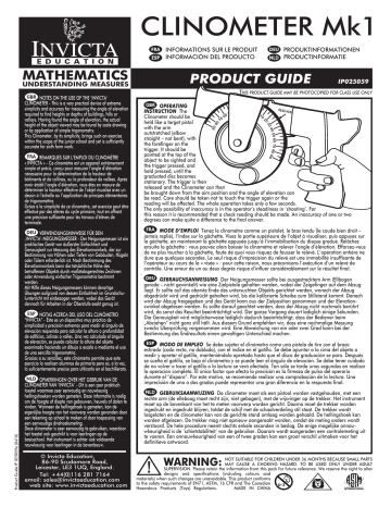 INVICTA MK1 Clinometer User Guide | Manualzz