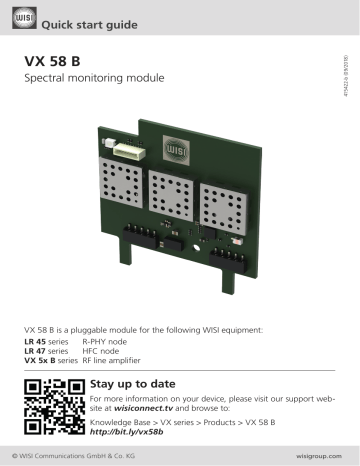 WISI VX 58 B Spectral Monitoring Module User Guide | Manualzz