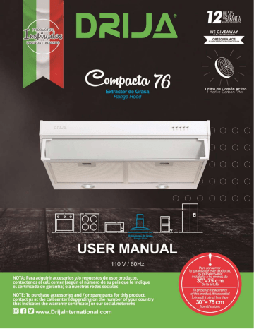 DRIJA Compacta 76 Range Hood User Manual | Manualzz