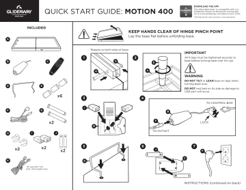 GLIDEAWAY 422117054 Motion 400 Adjustable Base User Guide | Manualzz