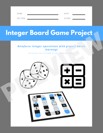 Games Integer Board Game Project Instructions | Manualzz