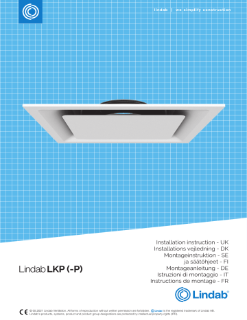 Lindab LKP (-P) Square Air Diff instruction manual | Manualzz