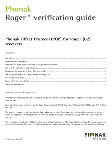 PHONAK Roger Hearing Aid Microphone User Manual | Manualzz