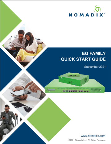 NOMADIX EG 6000 Family Access Gateway User Guide | Manualzz