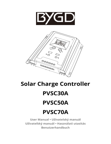 BYGD PVSC Solar Charge Controller User Manual | Manualzz