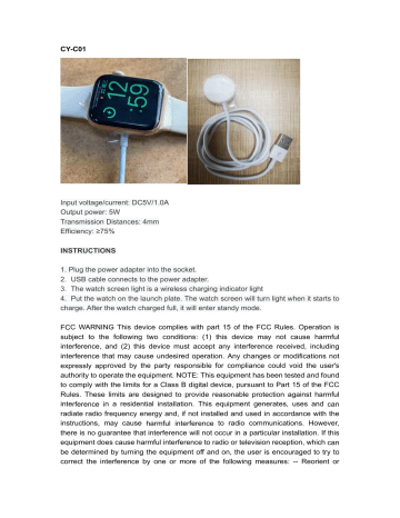CHENYU CY-C01 Smart Watch Instructions | Manualzz