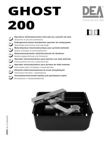 DEA GHOST 200 Swing Gate Opener Bedienungsanleitung | Manualzz
