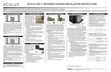 Aculux 3DBV Downlight Bevel Trim Installation Instructions | Manualzz