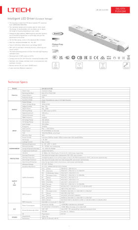 LTech LM-240-24-G1D2 240W 24V NFC CV DALI LED driver Owner's Manual ...