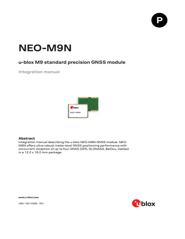u-blox MicroMod GNSS Function Board - NEO-M9N Owner's Manual | Manualzz