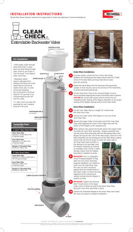 RectorSeal Clean Check Extendable Backwater Valve Installation ...