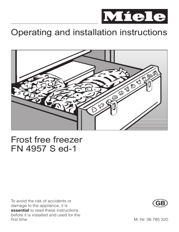 Miele FN 4957 Operating and Installation Instructions | Manualzz