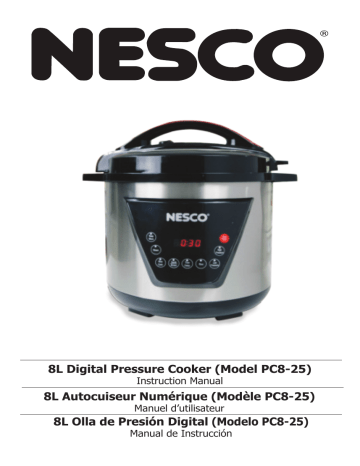Nesco PC8-25 Digital Pressure Cooker Owner Manual | Manualzz