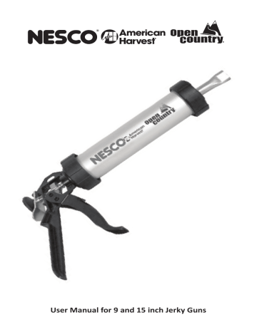 Nesco BJX-15 9 and 15 Inch Aluminum Jerky Gun Owner Manual | Manualzz