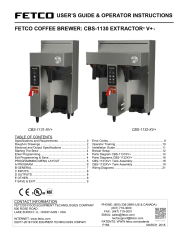 Fetco Extractor V+ CBS-1130 Models User Guide | Manualzz