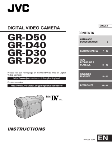 JVC GR-D50E User Guide Manual Pdf | Manualzz