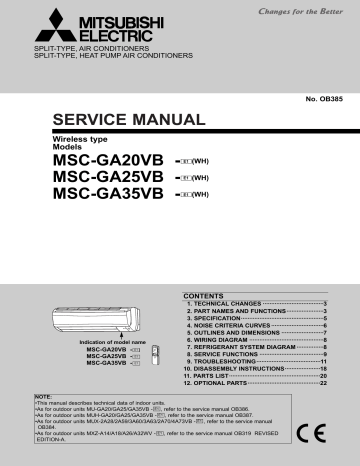 Mitsubishi Electric MSC-GA25VB-E1 Assembly Instructions | Manualzz