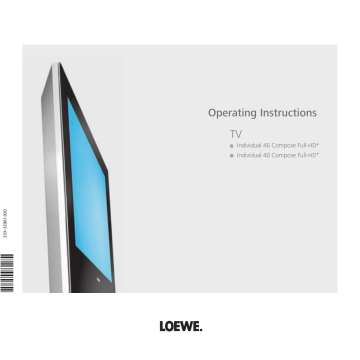 Loewe Individual 46 Compose Full-HD+ LCD TV User Guide Manual | Manualzz