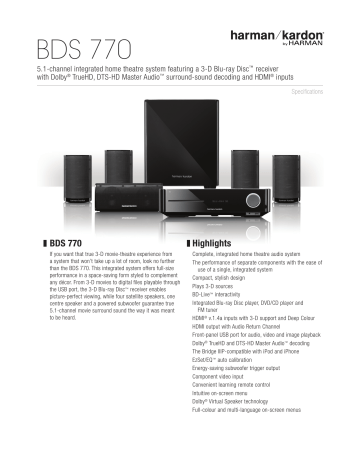 Harman Kardon BDS 770 User Guide Manual Pdf | Manualzz