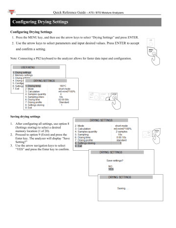 Torbal ATS Moisture Analyzer Quick Reference Guide | Manualzz