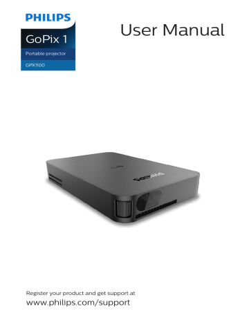 Philips GPX1100/INT GoPix 1 Mobile projector User Manual | Manualzz