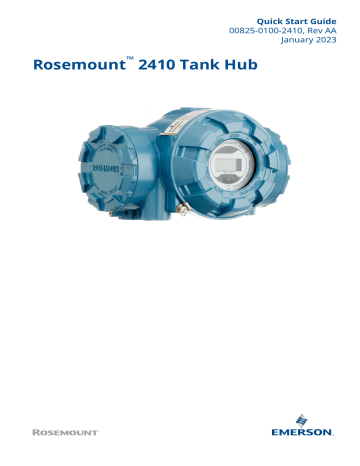 Rosemount 2410 Tank Hub Quick Start Guide | Manualzz
