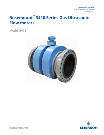 Rosemount 3410 Series Gas Ultrasonic Flow meters Owner's Manual | Manualzz