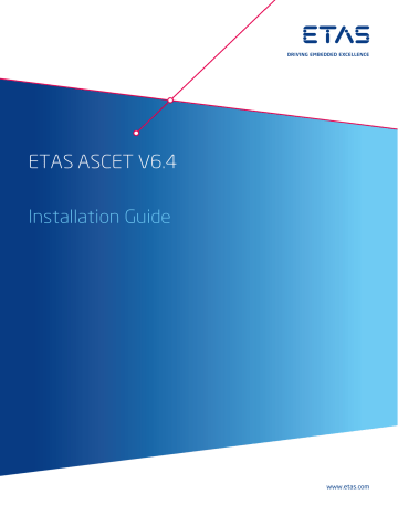 ETAS ASCET V6.4 Installation Guide | Manualzz