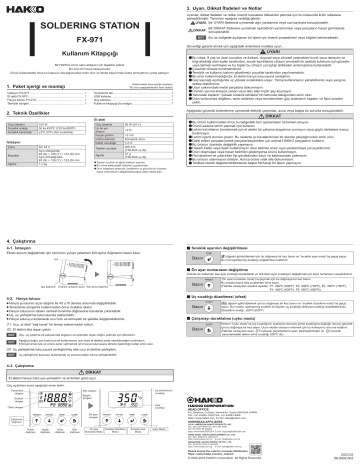Hakko FX-971 instruction manual | Manualzz
