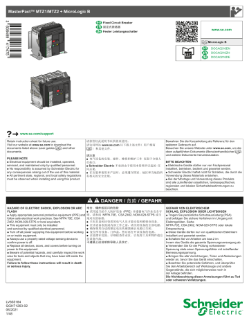 Schneider Electric MasterPact MTZ Benutzerhandbuch | Manualzz