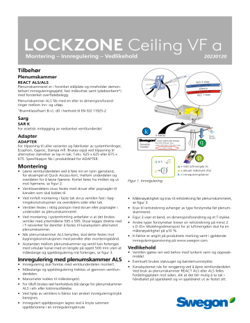 Swegon LOCKZONE Ceiling VF a Brugervejledning | Manualzz