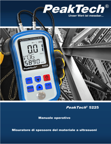PeakTech P 5225 Ultrasonic Coating & Material Thickness Meter Manuale ...