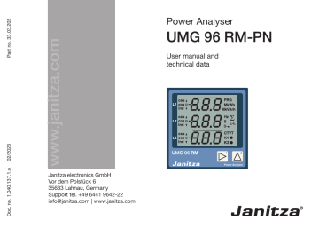 Janitza UMG 96RM User Manual | Manualzz