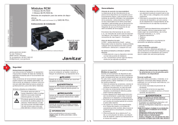 janitza UMG 96-PA / PQ-L Module Guía de instalación | Manualzz
