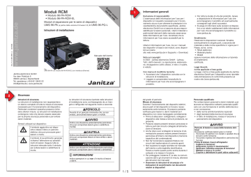 janitza UMG 96-PA / PQ-L Module Guida d'installazione | Manualzz