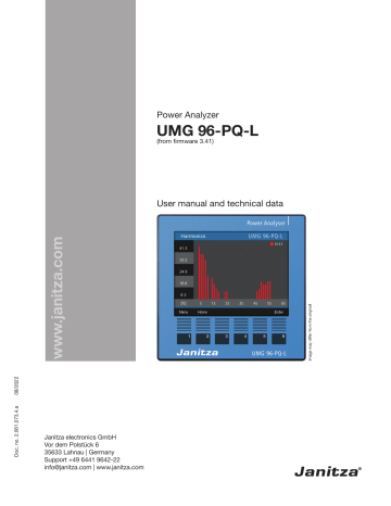 12.7 Modbus editor. janitza UMG 96-PQ-L | Manualzz