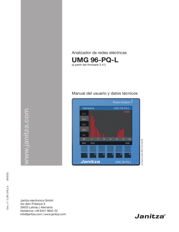 janitza UMG 96-PQ-L Manual de usuario | Manualzz