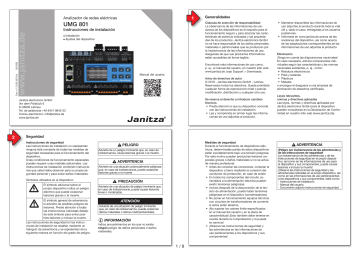 janitza UMG 801 and modules Installation manual | Manualzz