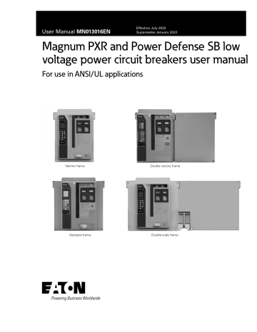 Eaton Magnum PXR low voltage power circuit breakers User Manual | Manualzz