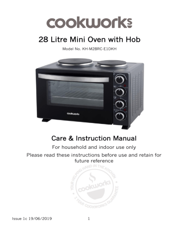 Cookworks KH-M28RC-E1DKH 28L Mini Oven Instruction Manual | Manualzz