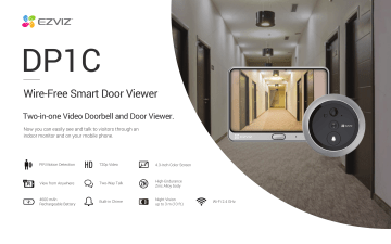 Ezviz 68052 DP1C SMART VIDEO DOOR VIEWER Instruction Manual | Manualzz