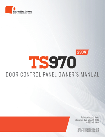 PerforMax Global TS 970 Owner's Manual | Manualzz