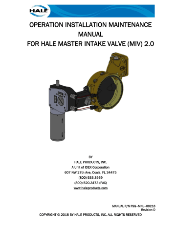Hale MIV2 Operation & Installation Instructions | Manualzz