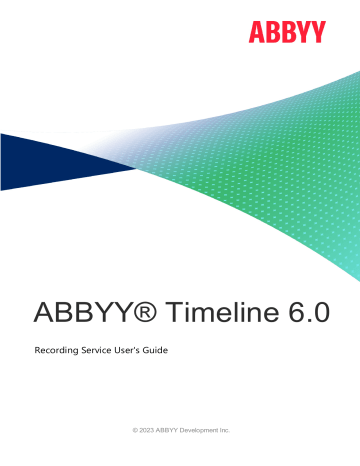 ABBYY Timeline 6.0 User Guide | Manualzz