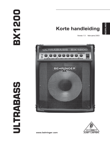 Behringer BX1200 Guitar and Bass de handleiding | Manualzz