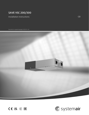 Systemair SAVE VSC 300 Owner's Manual | Manualzz