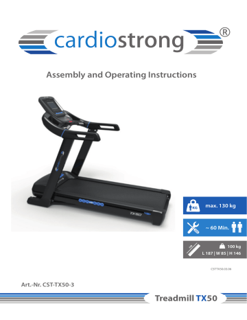 cardiostrong TX50 treadmill Owner's Manual | Manualzz