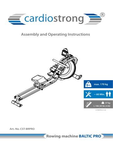 cardiostrong Rowing Machine Baltic Rower Pro Owner's Manual | Manualzz