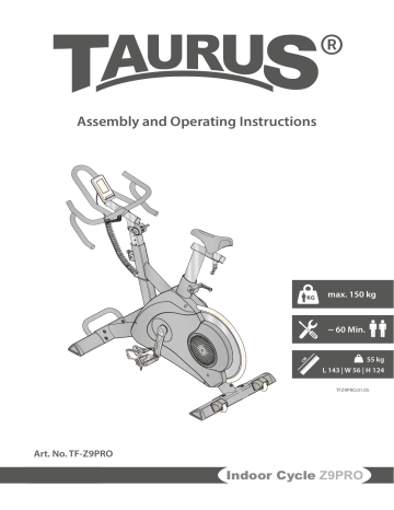 Taurus Indoor Cycle Racing Bike Z9 Pro Owner's Manual | Manualzz
