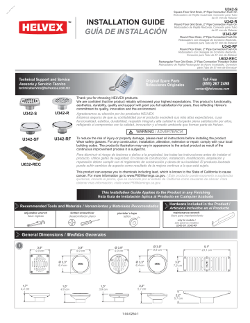 Helvex U-342-S Overflow Installation Guide | Manualzz